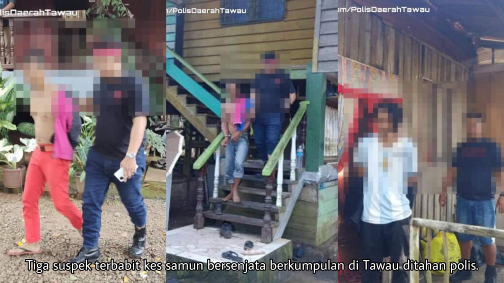 Polis tahan tiga suspek samun bersenjata parang - Deasoka